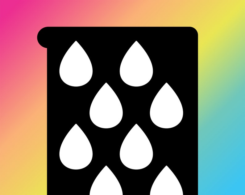 18 Pan Drops Makeup Swatch Stencil Sticker - Etsy