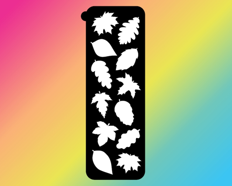 12 Pan Fall Leafs Swatch Stencil - Etsy