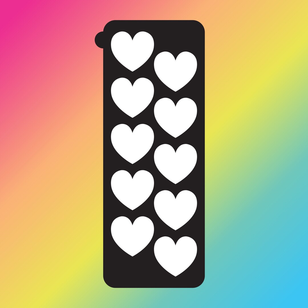 10 Pan Hearts Makeup Swatch Stencil - Etsy