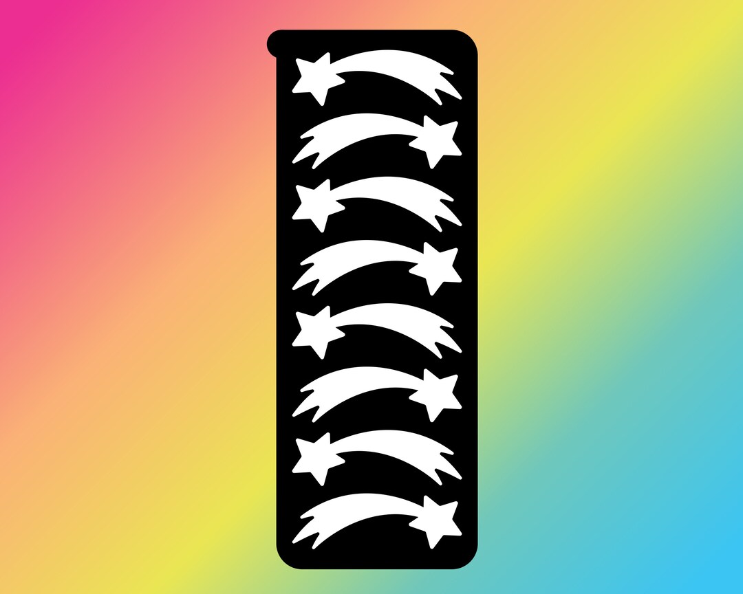8 Pan Shooting Star Swatch Stencil Sticker - Etsy