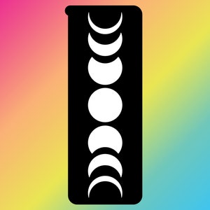7 Pan Moon Phases Swatch Stencil Sticker - Etsy
