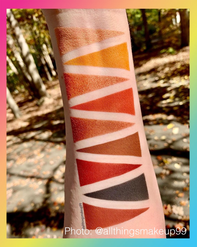 9 Pan Triangle Makeup Swatch Stencil Sticker - Etsy