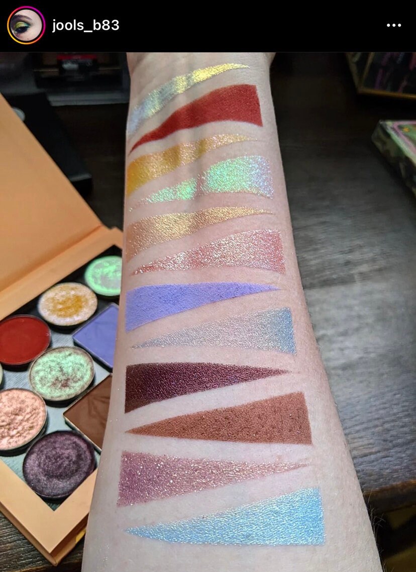 12 Pan Triangles Makeup Swatch Stencil Sticker - Etsy