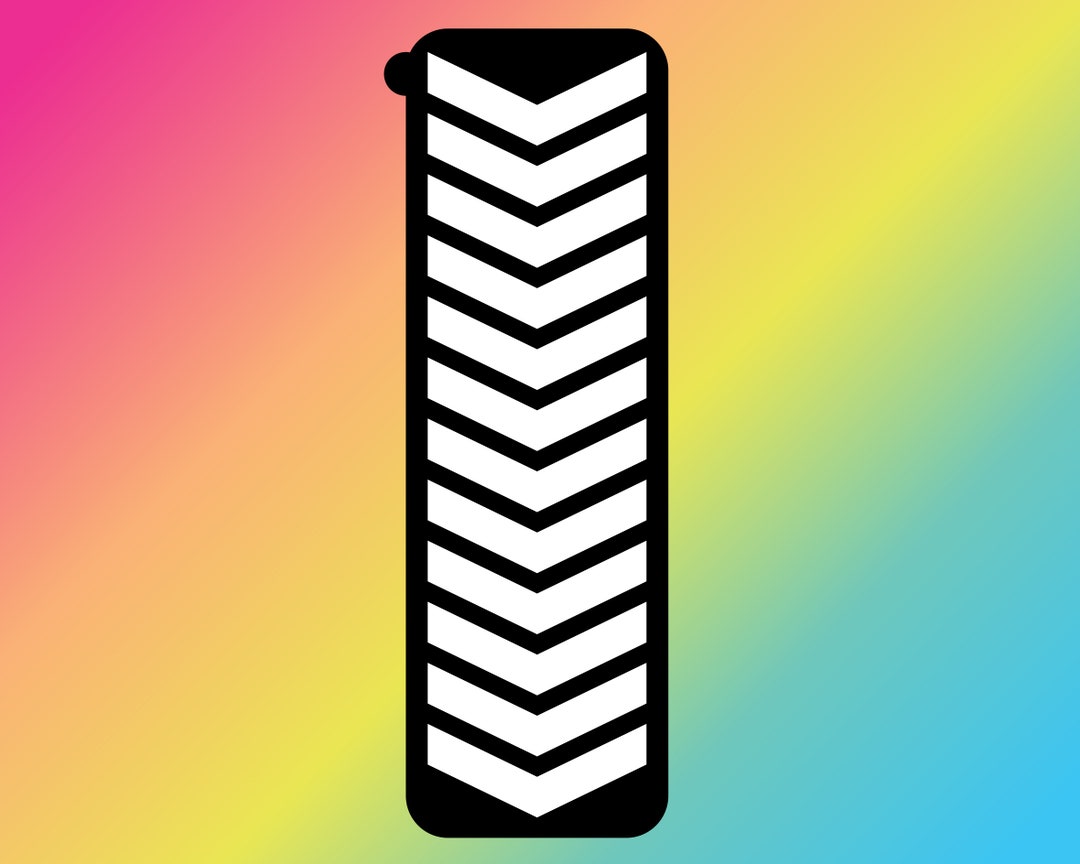 12 Pan Chevron Makeup Swatch Stencil Sticker - Etsy