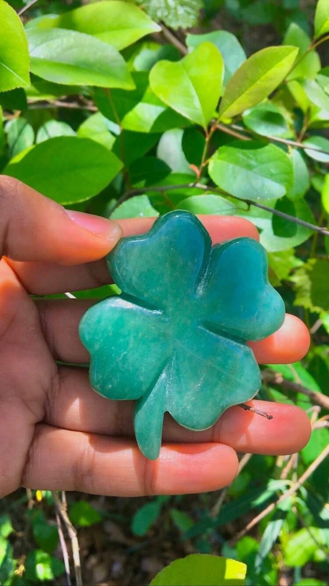 Lucky Four Leaf Clover Green Aventurine Carving - Etsy