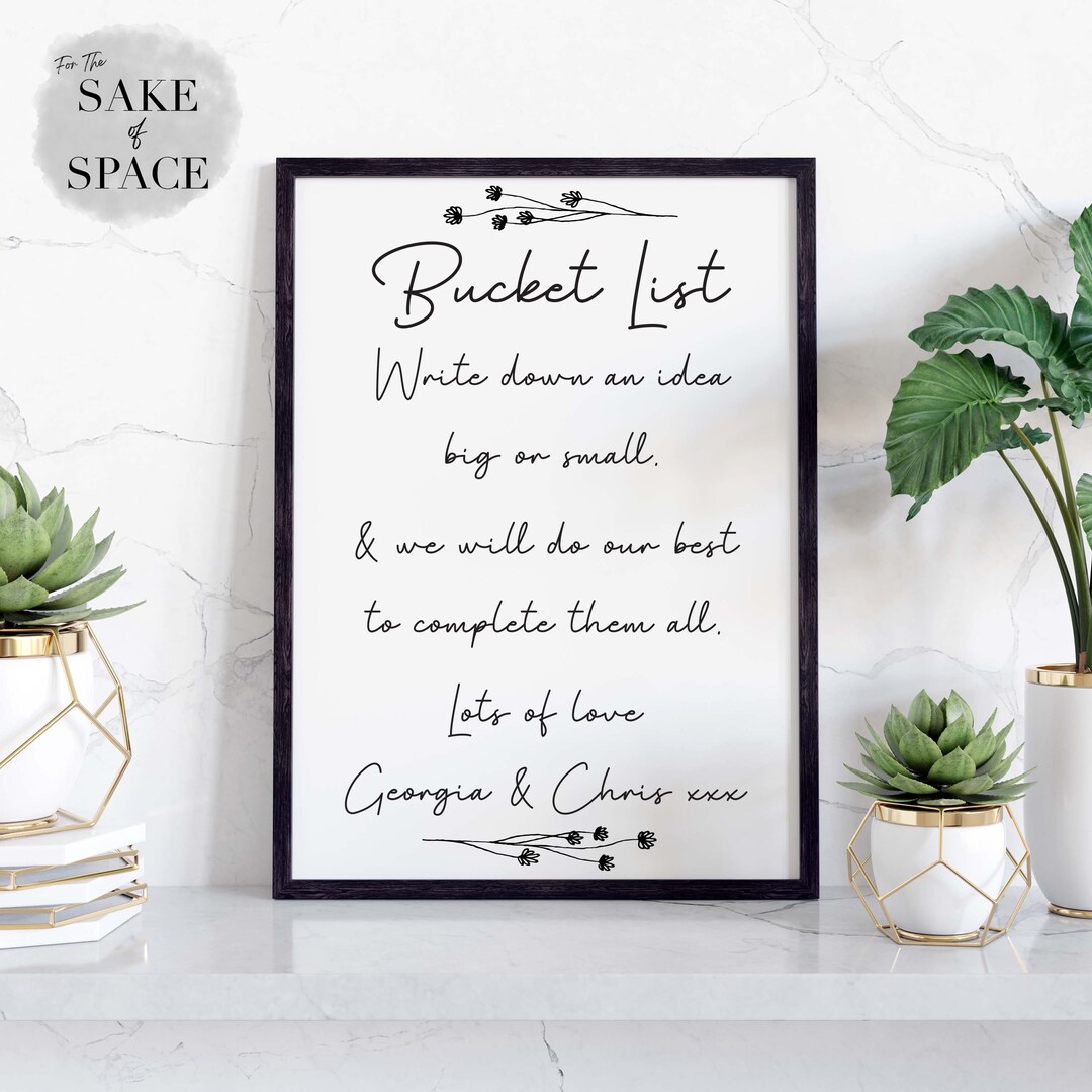 Party Game Bucket List Poster, Engagement Game, Party Ideas ...