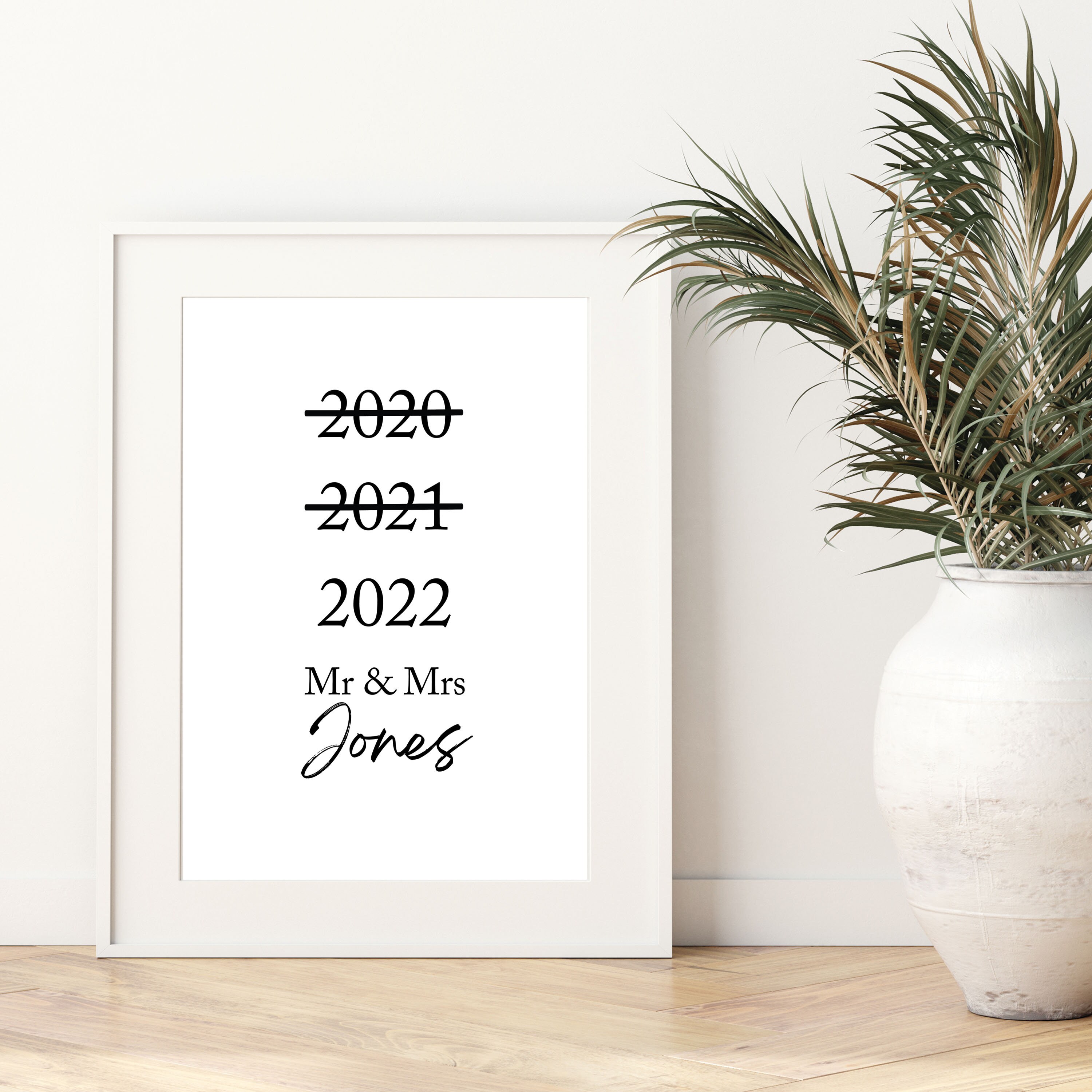 Wedding Countdown Poster Engagement Gift for Best Friend - Etsy UK