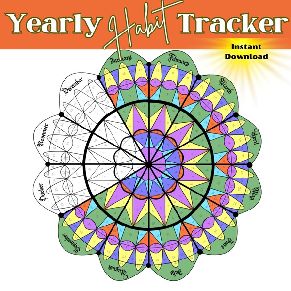 Habit Tracker Coloring - Etsy