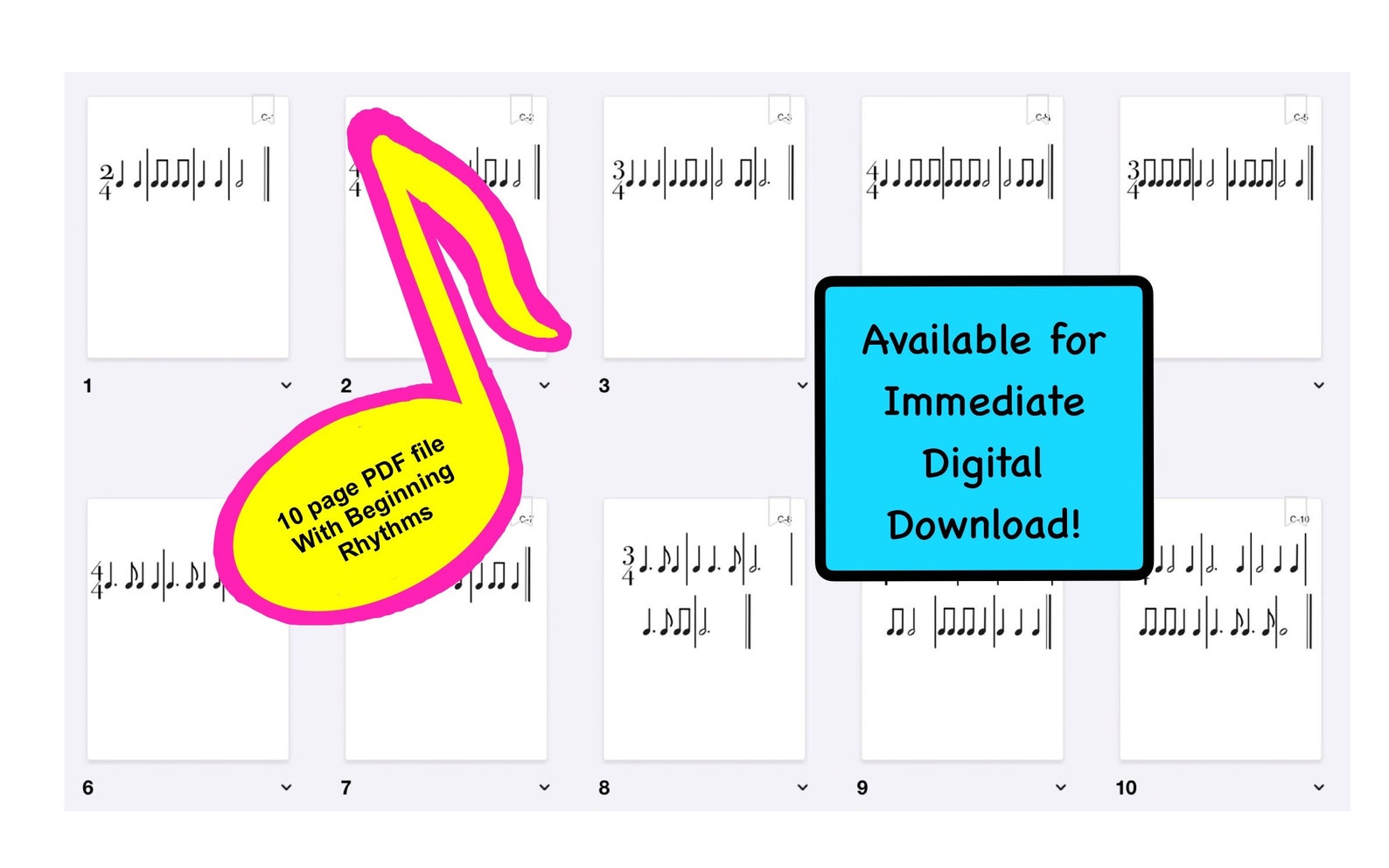 Rhythm Flashcards to Clap Music Rhythm Practice Beginner Flashcard ...