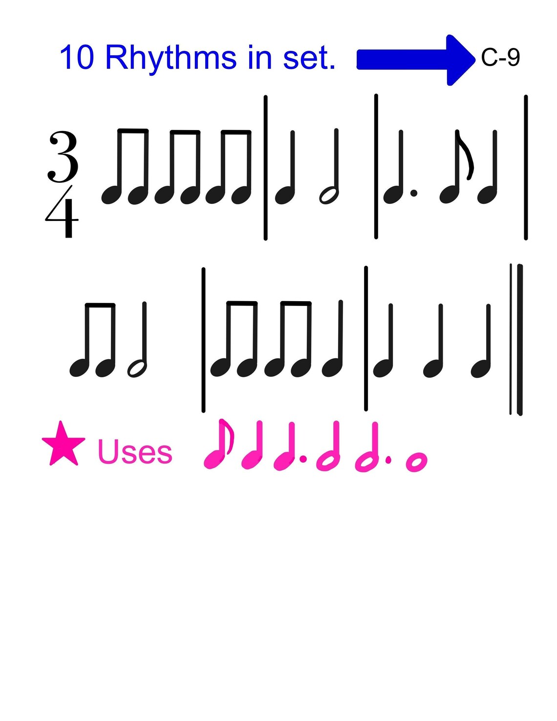 Rhythm Flashcards to Clap Music Rhythm Practice Beginner Flashcard ...