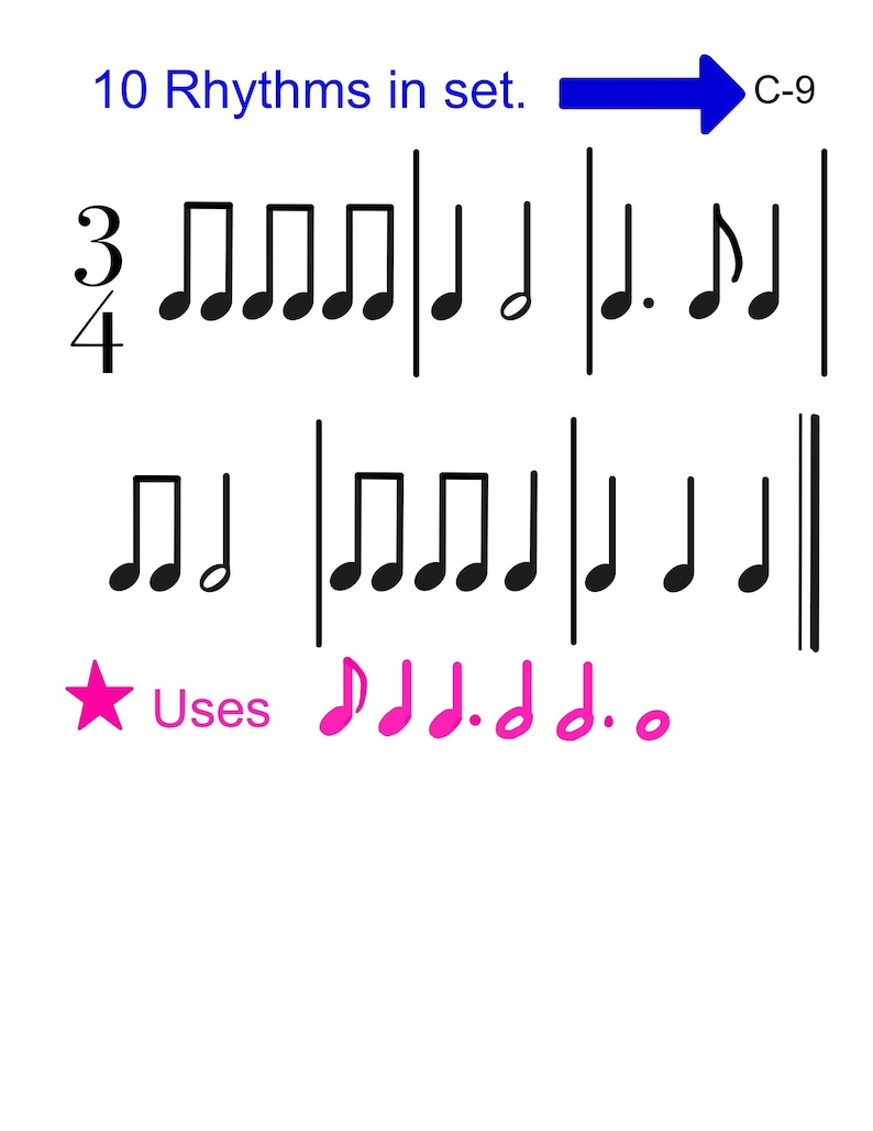 Rhythm Flashcards to Clap Music Rhythm Practice Beginner Flashcard ...