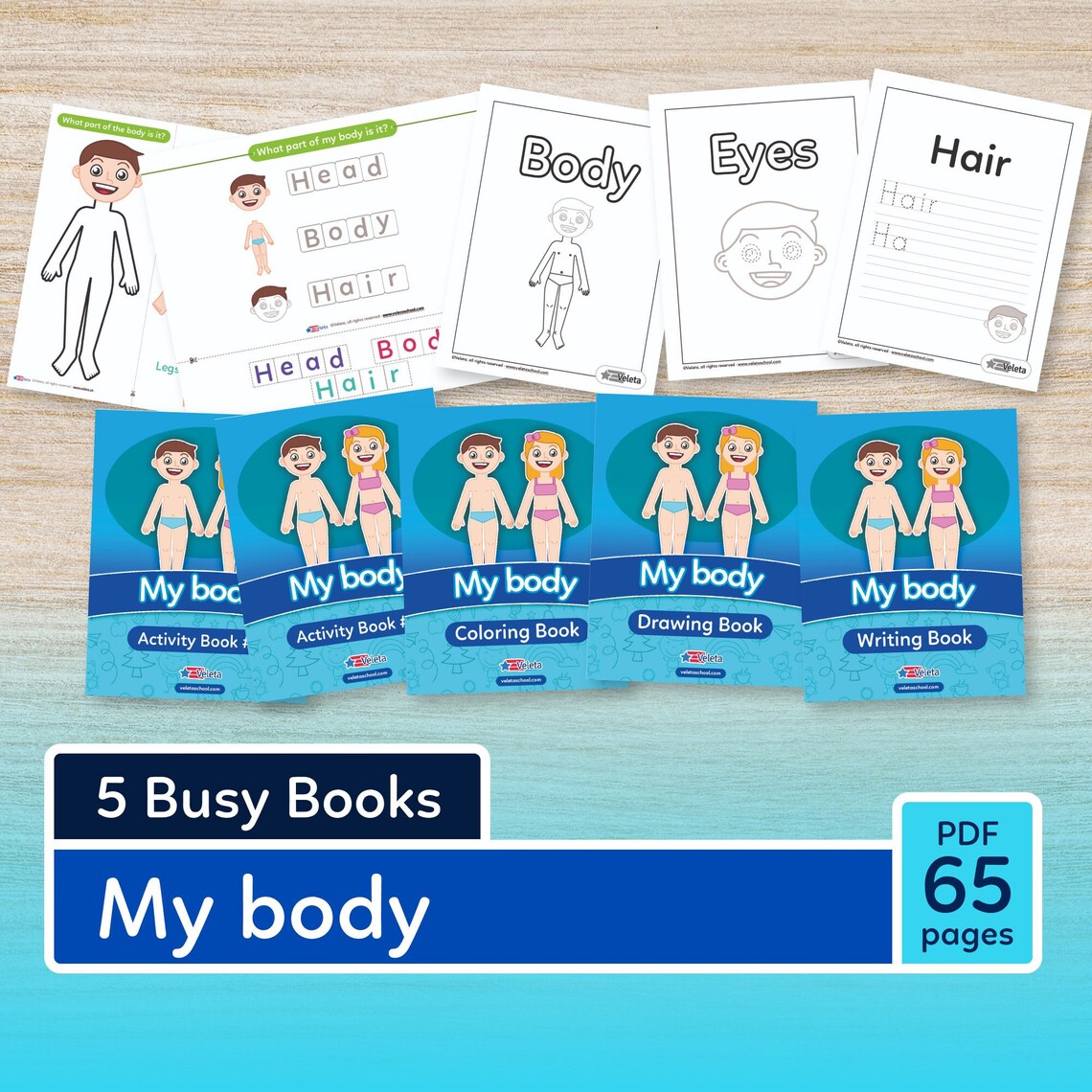 The Body Busy Book Printable & Body Flashcards, Human Body Parts ...
