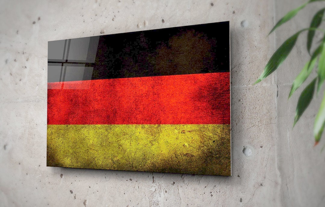 Distressed German Flag Wall Art Glass Sports Bar Decor Idea - Etsy