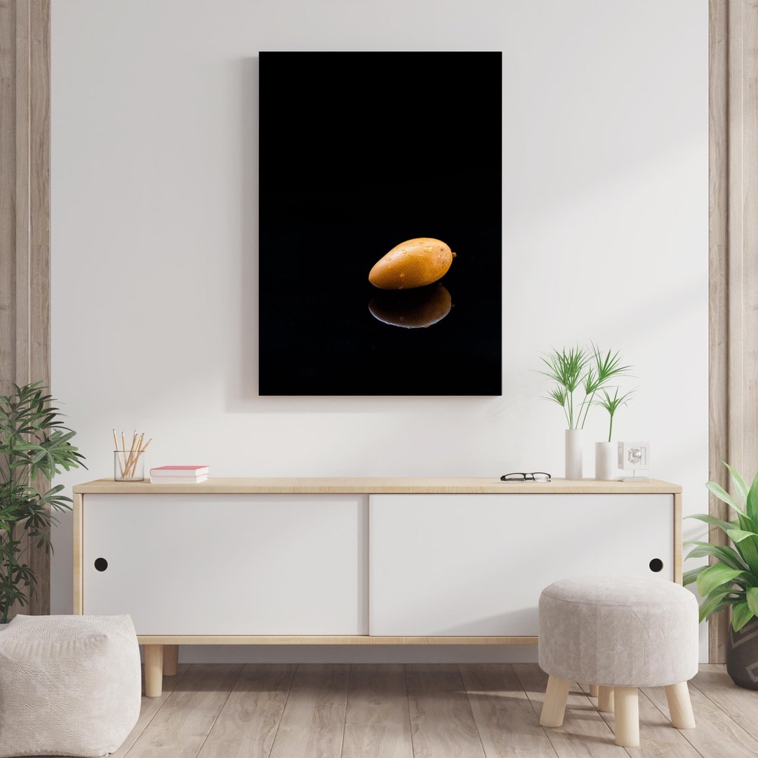 Mango Wall Art Tropical Fruits Print Glass Minimalist Kitchen - Etsy