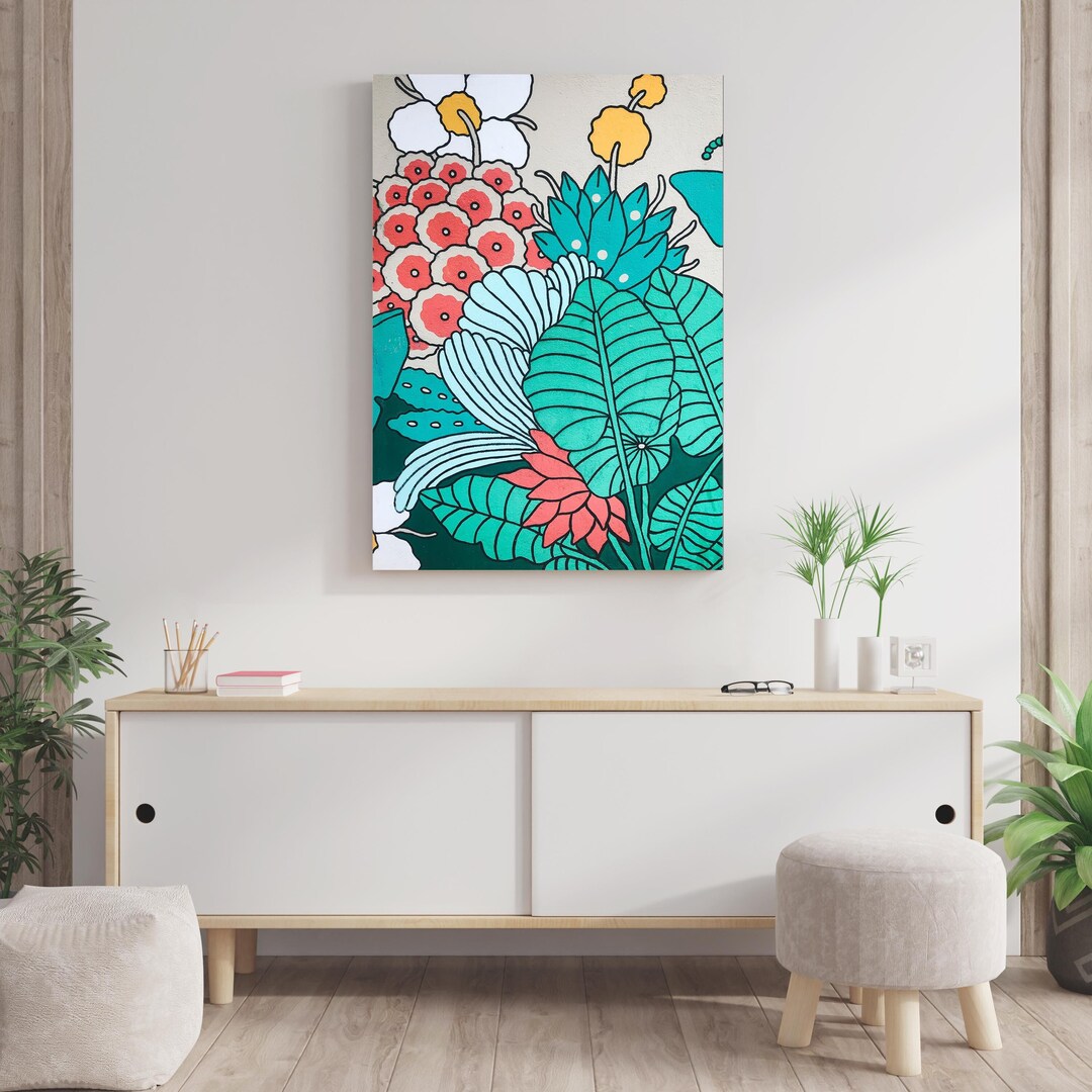 Botanical Fine Art Jungle Nature Print Glass Wall Art Wilderness ...