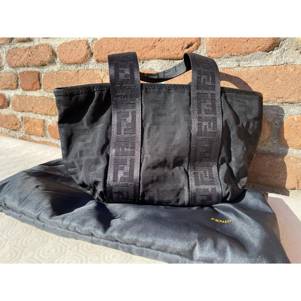 Authentic Fendi Monogram Ff Handbag - Fendi Zucchino Vintage - Fendi ...