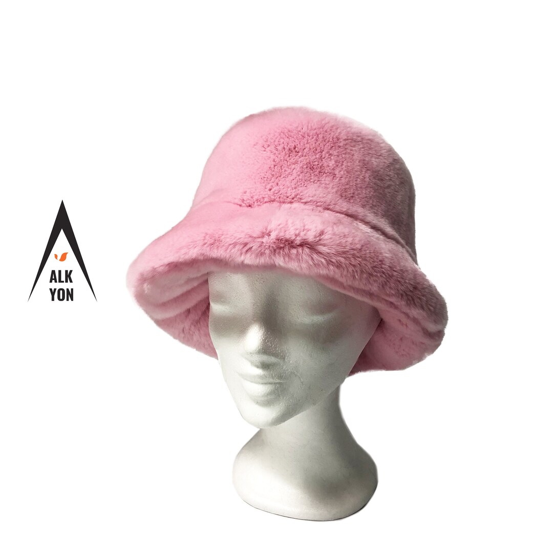 Pink Rex Rabbit Bucket Hat FLORA HAT Winter Hat Women - Etsy