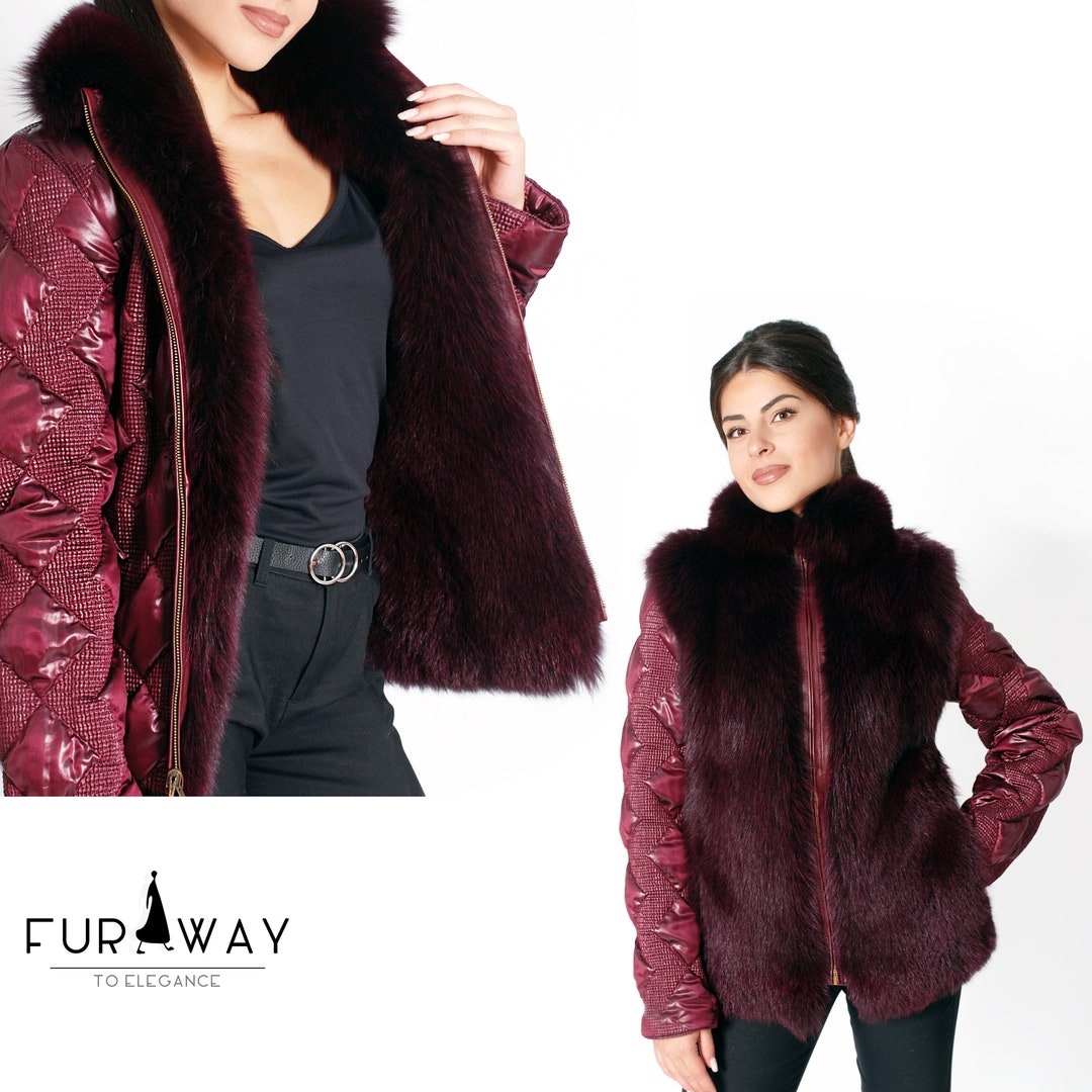 Double Side Fox Fur Jacket FREYA | JACKET - Fur JACKET, Real Fur ...