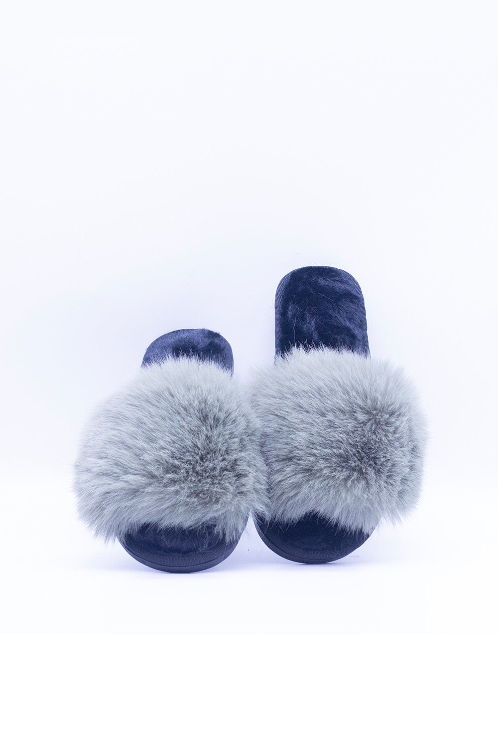 Fluffy Faux Fur Open Toe Slippers, Cosy Luxury Sliders - Etsy