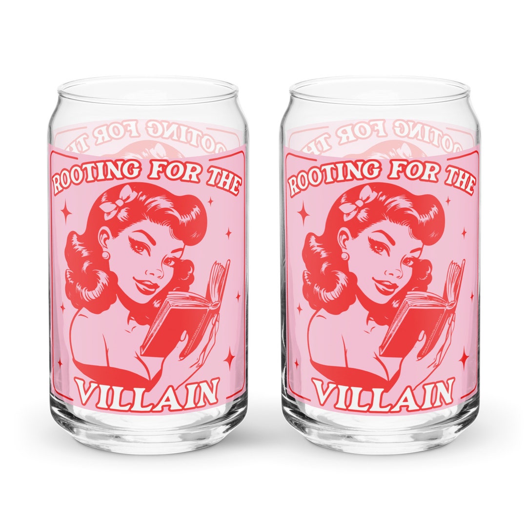 Rooting for the Villain Glass Cup Bookish Iced Coffee Cup Romance ...