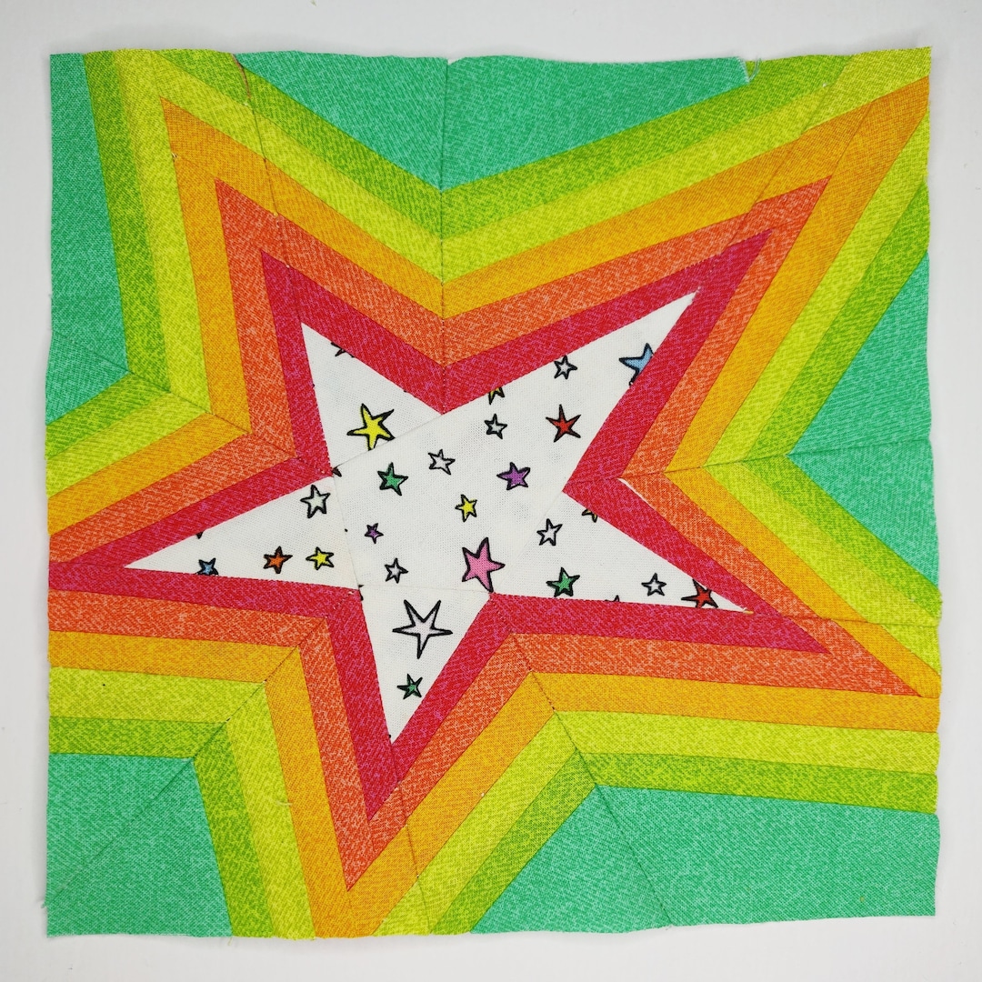 Rainbow Twinkle Block - 3 Sizes - Foundation Paper Piecing Pattern - Etsy