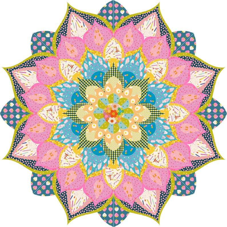 Blooming Mandala Quilt Pattern, PDF Instructions and Templates - Etsy