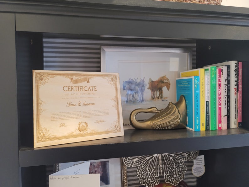 Laser Engraved Certificate / Diploma / Achievement / Award - Etsy