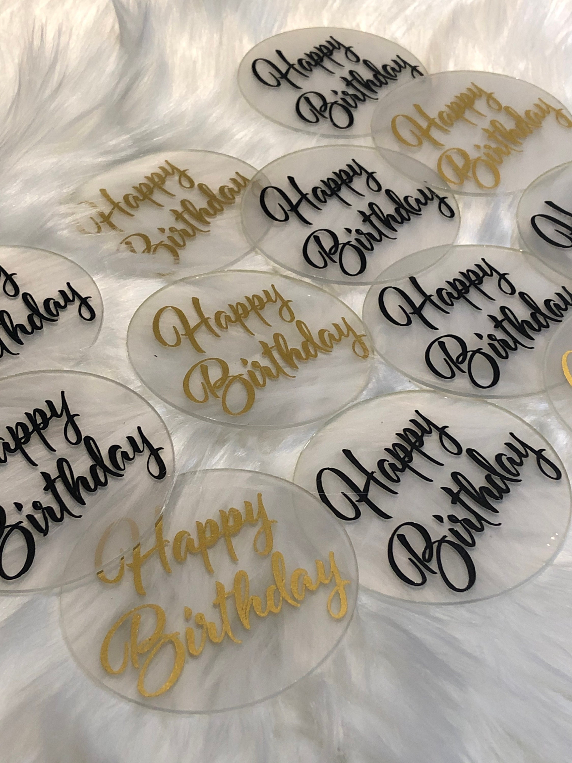Acrylic Round Cake Toppers - Etsy