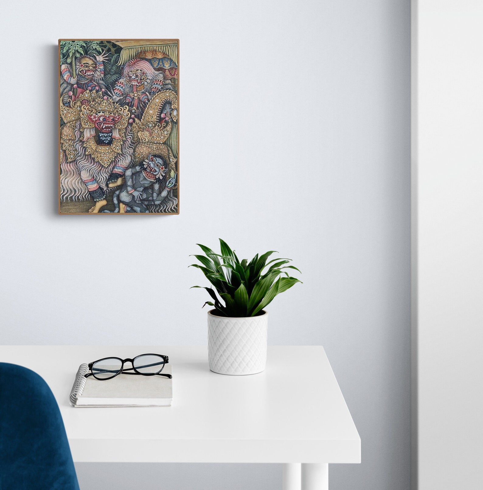 Beautiful Barong Rangda and Celuluk Painting, Topeng Monyet, Original ...