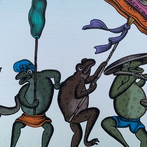 Pintura original de ranas, pintura de ranas, pintura original hecha a ...