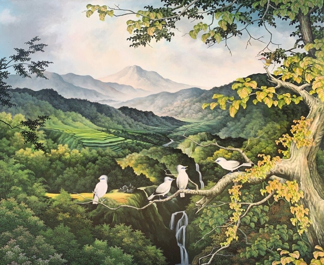 Nature Painting Realistic Landscape Painting Mountain Art - Etsy