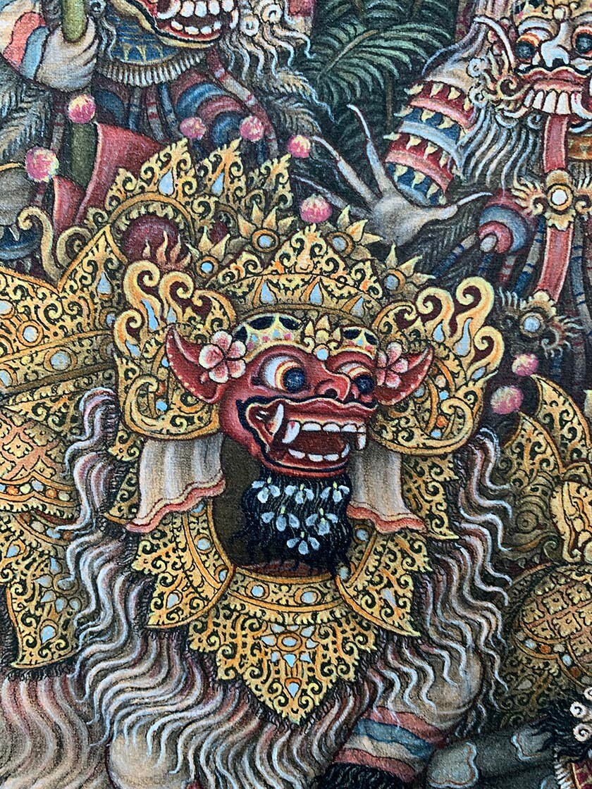 Beautiful Barong Rangda and Celuluk Painting, Topeng Monyet, Original ...