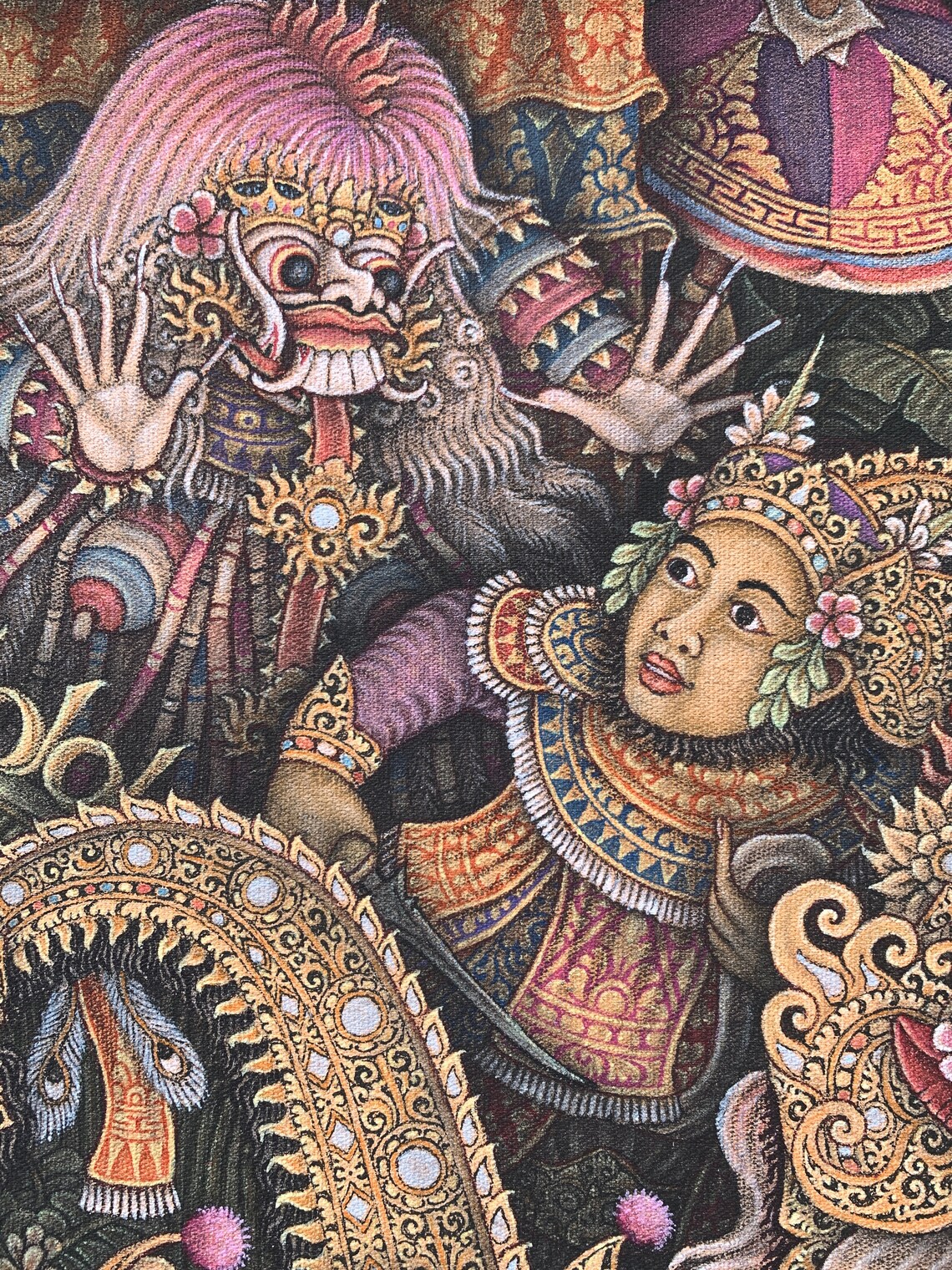 Balinese Barong and Rangda Painting Bali Temple Topeng - Etsy