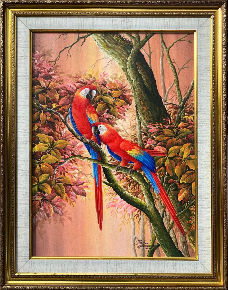 Beautiful Macaw Parrot Painting Original Handmade Painting - Etsy