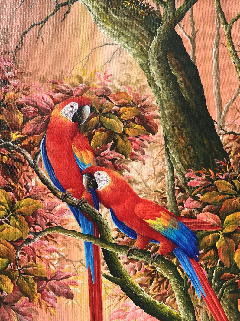 Beautiful Macaw Parrot Painting Original Handmade Painting | Etsy