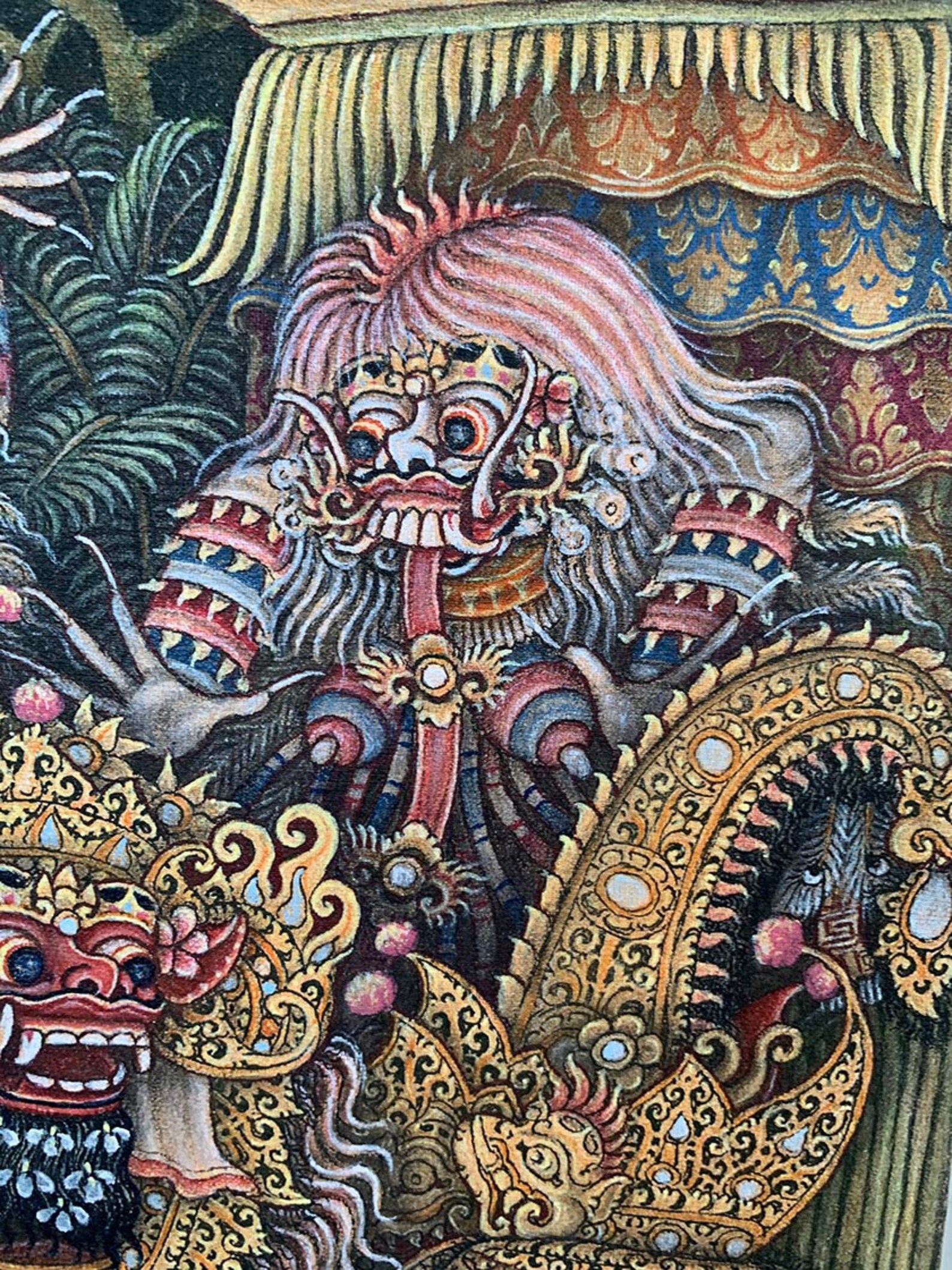 Beautiful Barong Rangda and Celuluk Painting, Topeng Monyet, Original ...