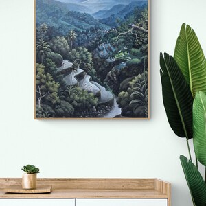 Rice Terraces Painting, Beautiful Landscape Wall Decor, Mountain ...