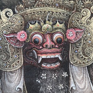 Original Topeng Tua - Barong Dance Painting, Balinese Painting, Rangda ...