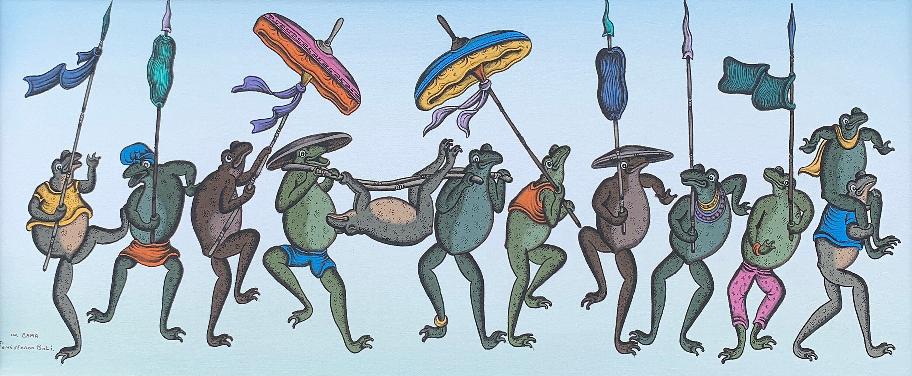 Pintura original de ranas, pintura de ranas, pintura original hecha a ...