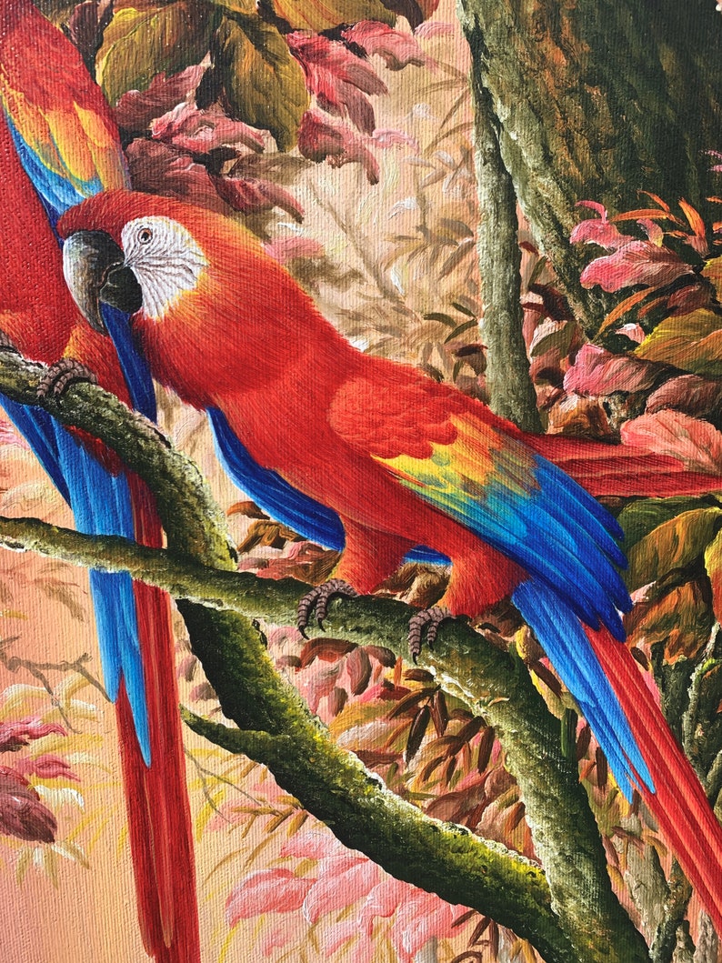 Beautiful Macaw Parrot Painting Original Handmade Painting | Etsy