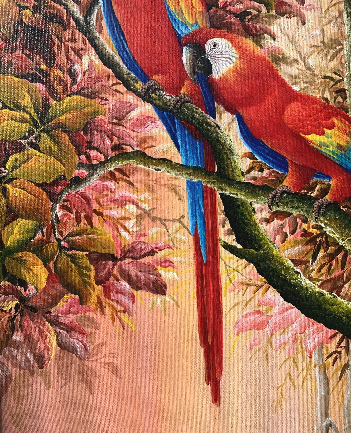 Beautiful Macaw Parrot Painting Original Handmade Painting | Etsy