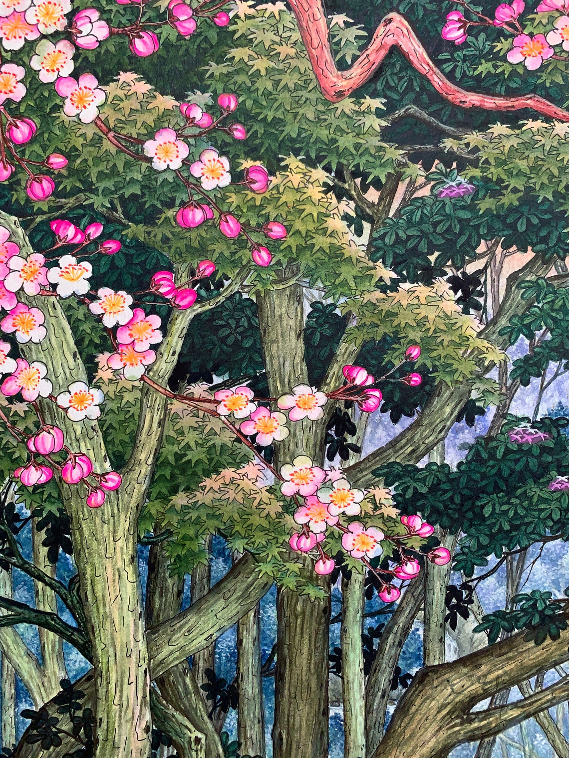 Spring Forest Painting Original Painting Peace in the - Etsy