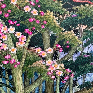 Spring Forest Painting, Original Painting, Peace in the Forest, Deer ...