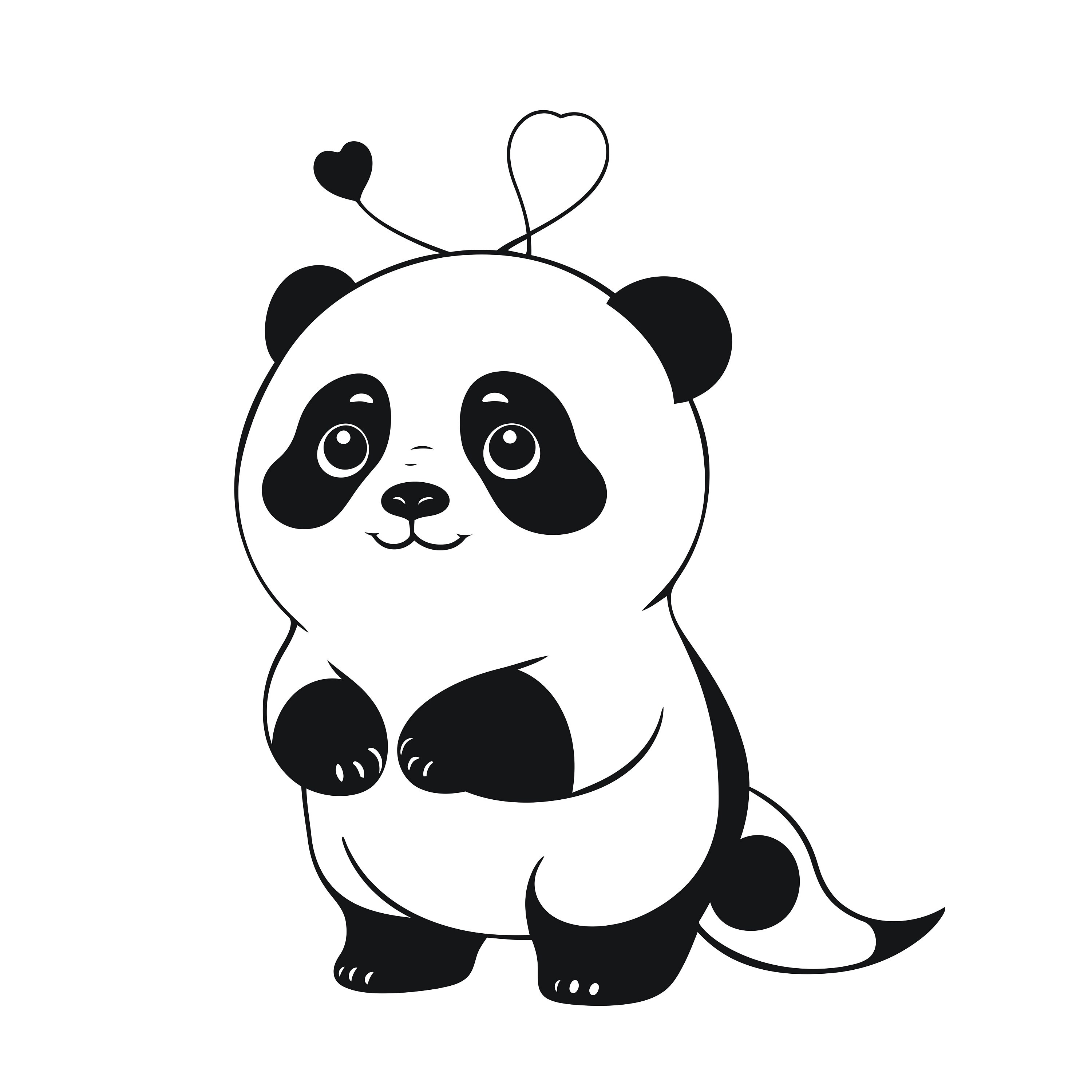 PANDA SVG, Cute PANDA Svg, Cartoon Panda Svg, Panda Clipart, Panda Svg ...