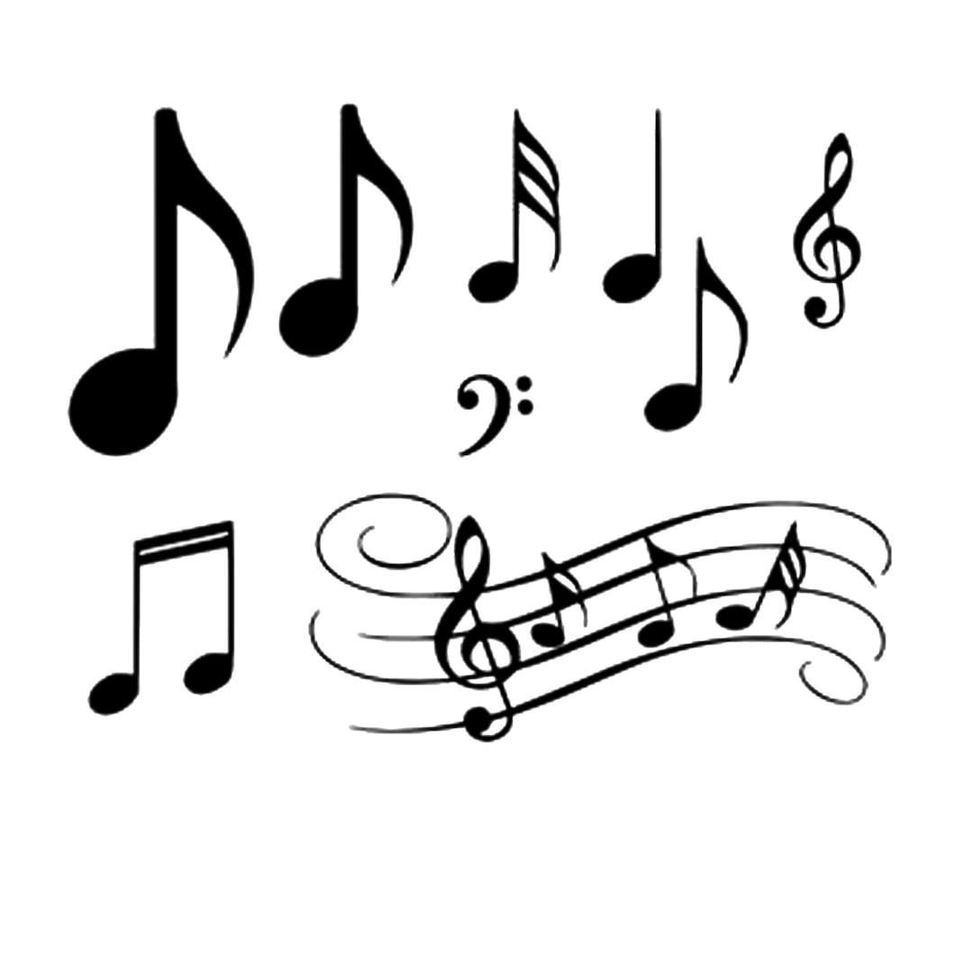 Music PSD, Music Notes PSD, Music Clipart Notes, Treble Clef PSD, Music ...