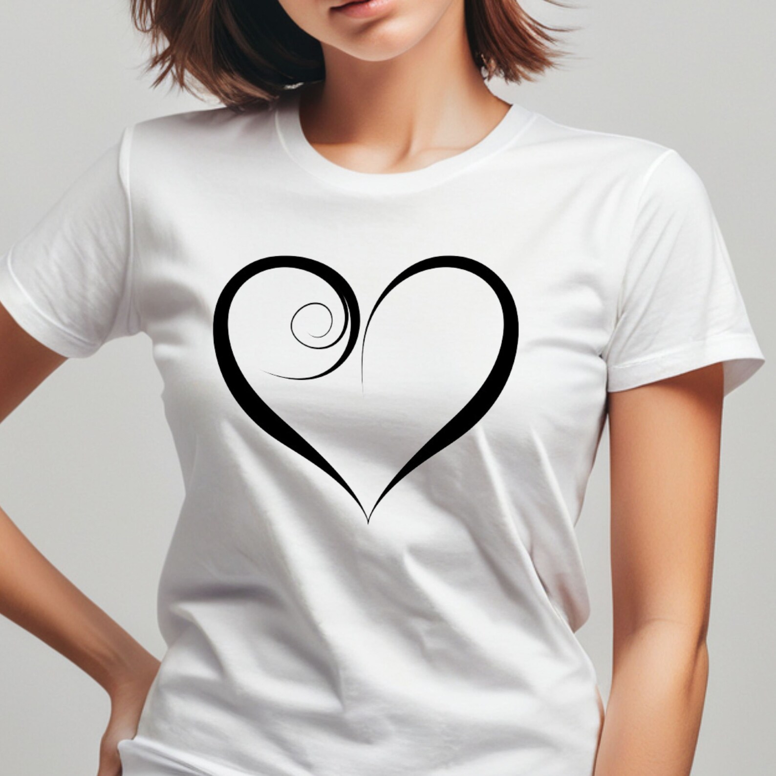 Double Heart PSD - Heart Outline Cut File - Heart Clipart - Heart Shape ...