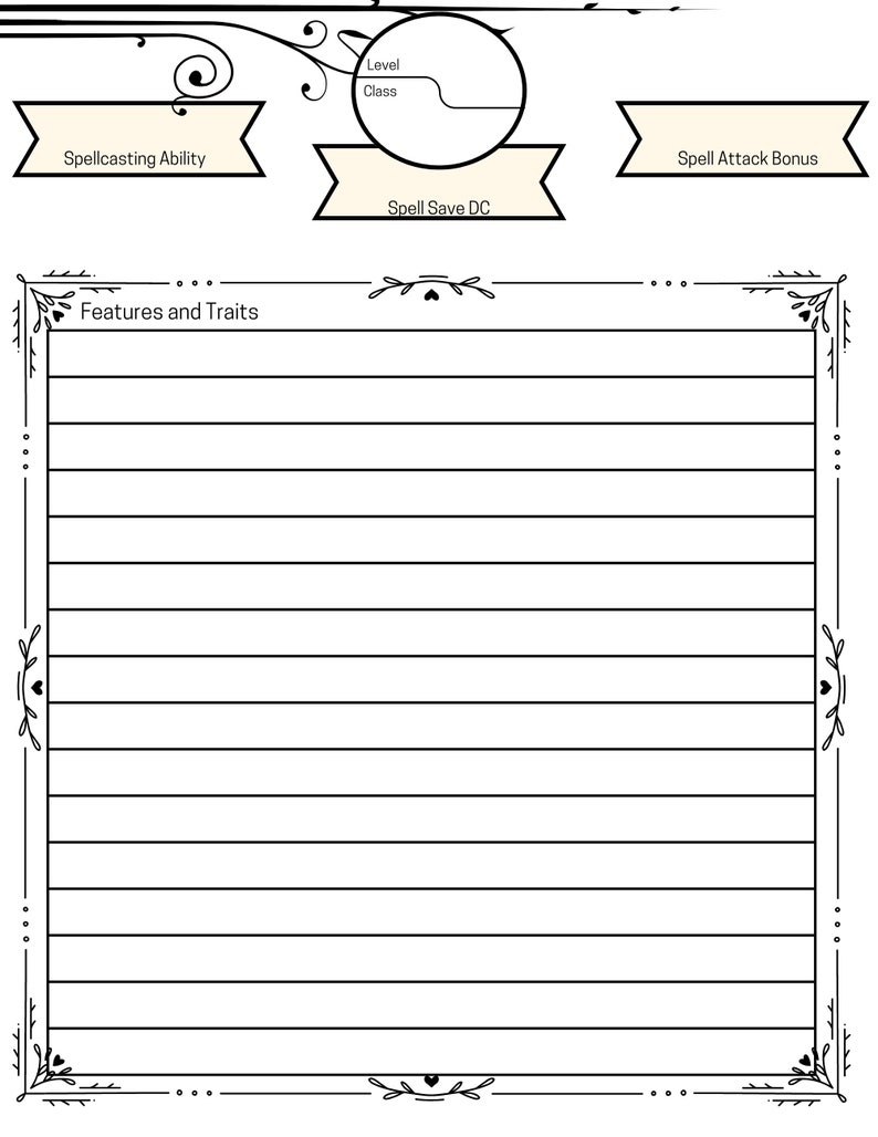 D&D Character Sheet Digital Download - Etsy
