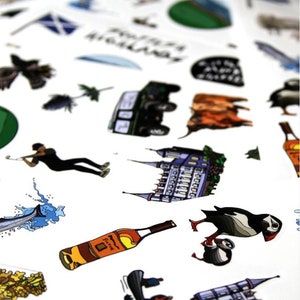 Scottish Highlands Sticker Sheet - Etsy