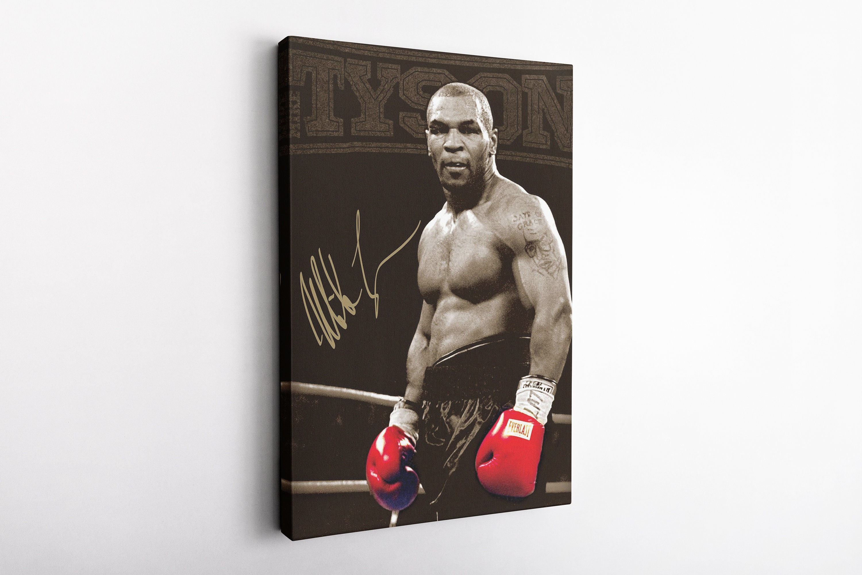 Mike Tyson Poster Boxing Canvas Wall Art Home Decor Framed Art Etsy