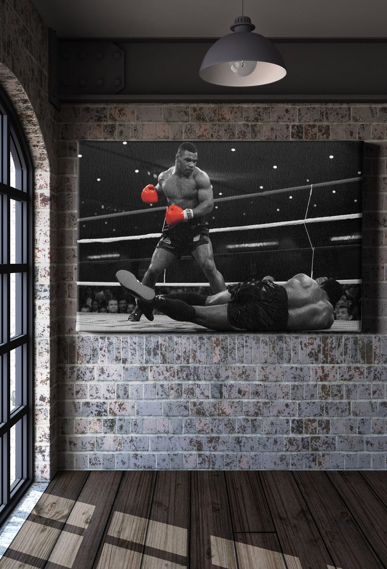 Mike Tyson Poster Boxing Canvas Wall Art Home Decor Framed Art Etsy Uk